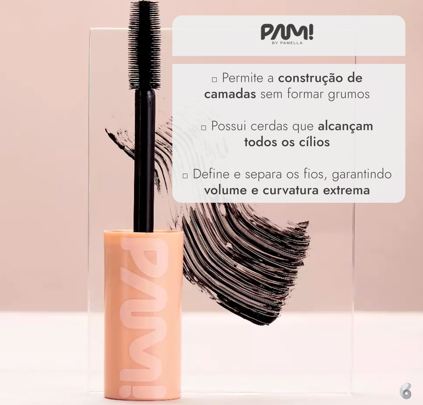 Máscara de Cílios PAM by Pamella Max Turbo Preta | Beleza na Web