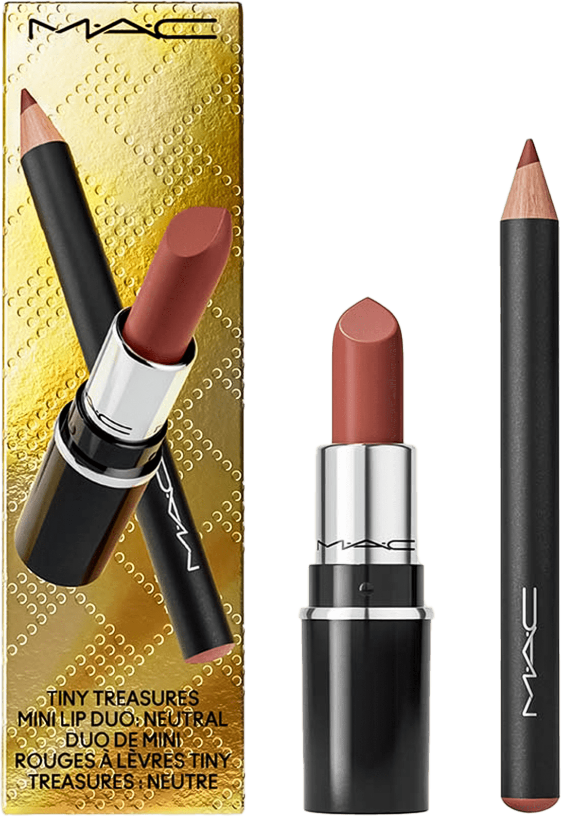 Kit M·A·C Mini Lustreglass Sheer-Shine Lipstick Posh Pit Whirl | Beleza ...