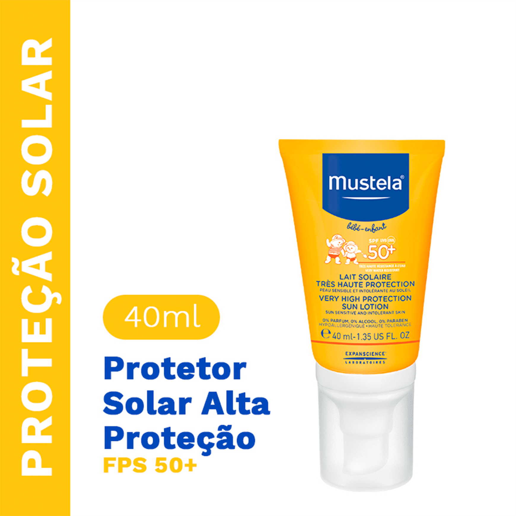 Protetor Solar Mustela Bébé-Enfant FPS 50 | Beleza na Web