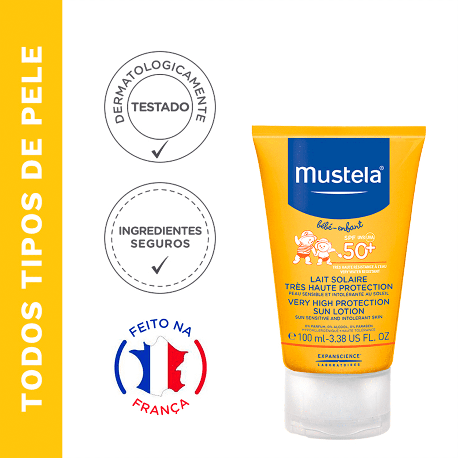 Protetor Solar Mustela Bébé-Enfant Infantil FPS 50+ | Beleza na Web