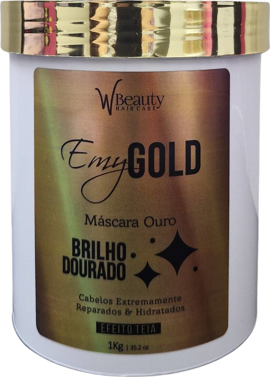 MÁSCARA EMY GOLD BRILHO DOURADO 1K