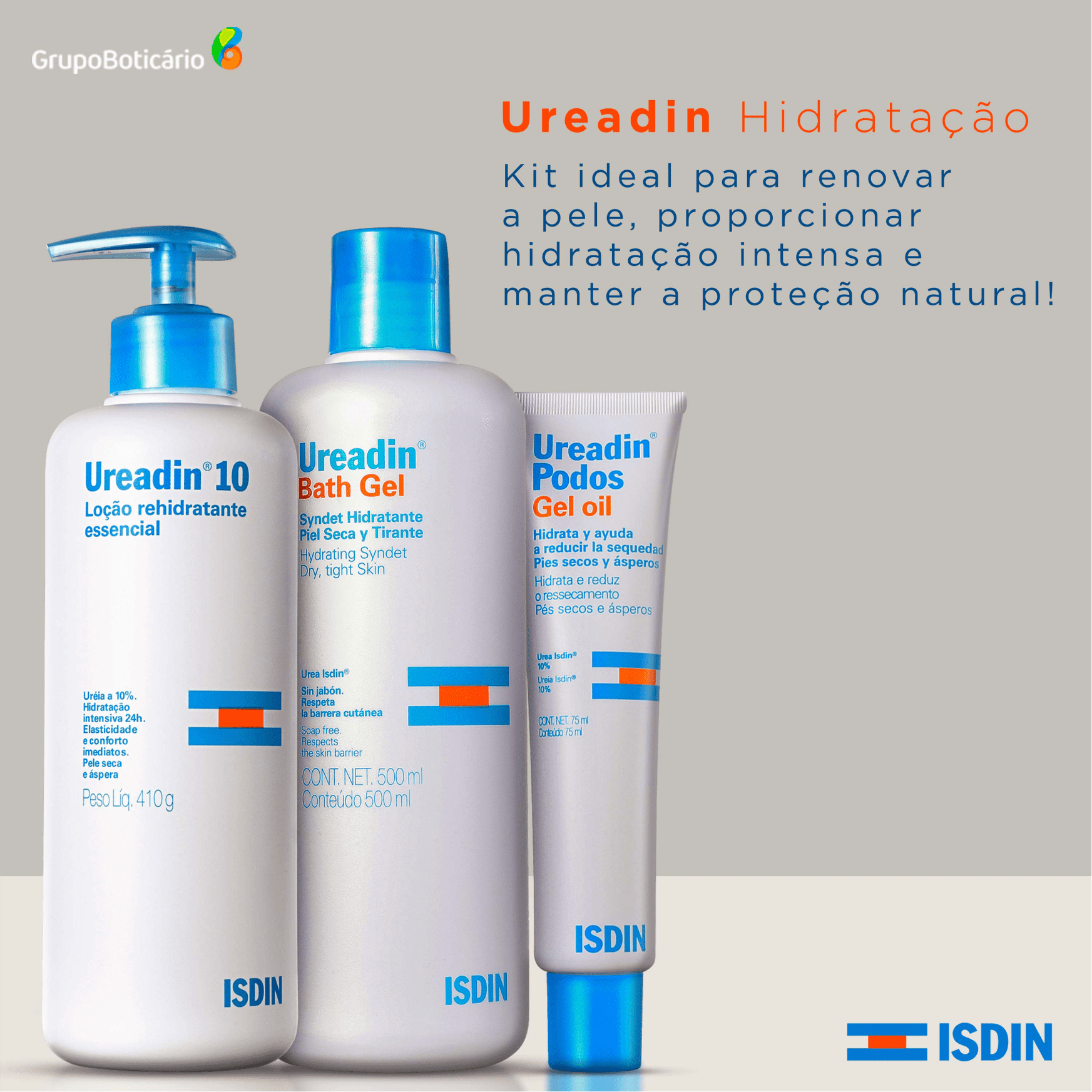 Kit ISDIN Ureadin Hidratação Pele Seca | Beleza na Web
