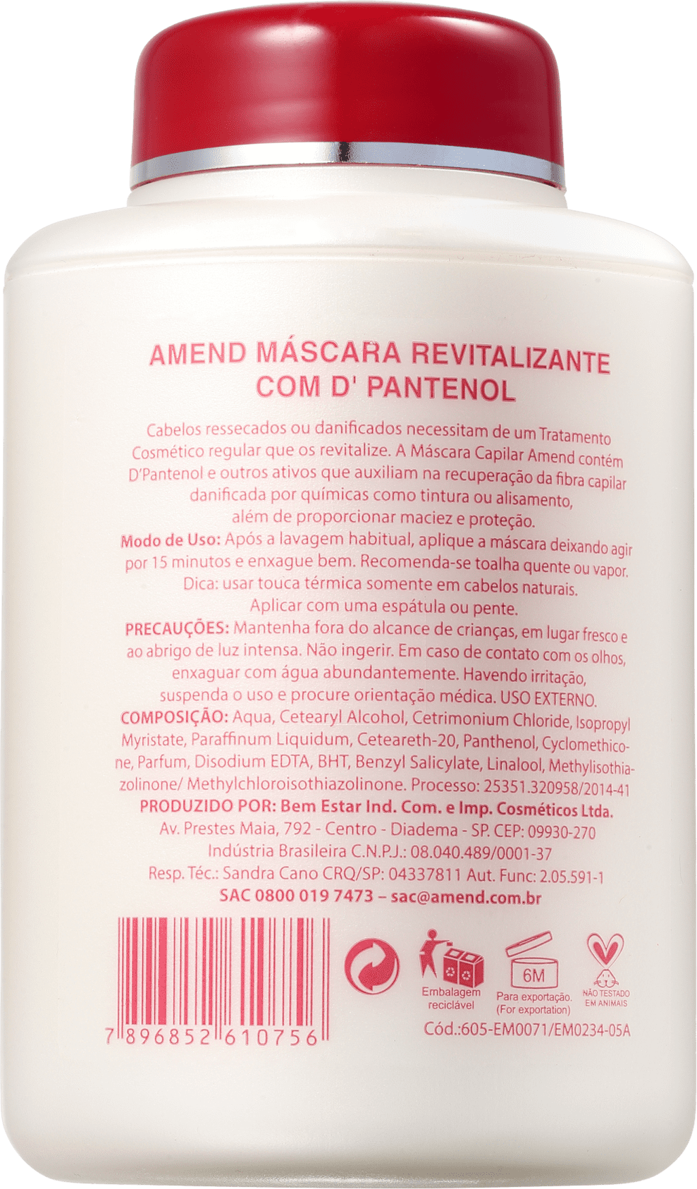 Máscara Amend Revitalizante com D’Pantenol | Beleza Na Web PRO PRO
