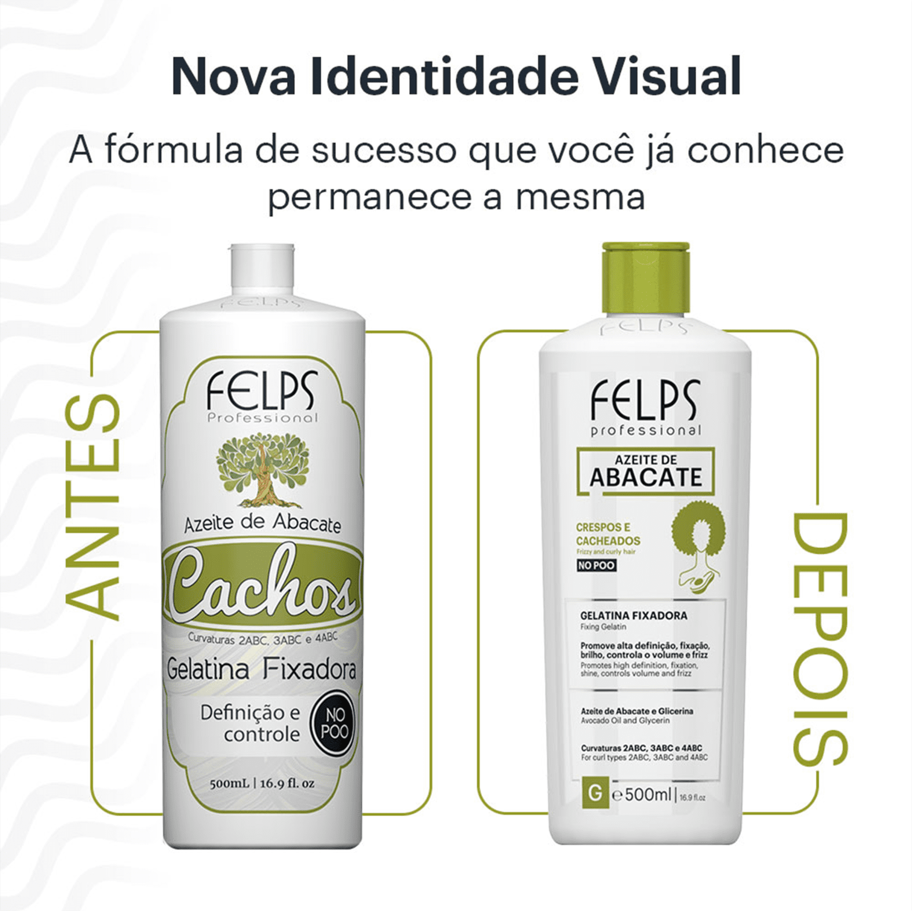 Gel Fixador Felps Cachos Azeite de Abacate | Beleza Na Web PRO