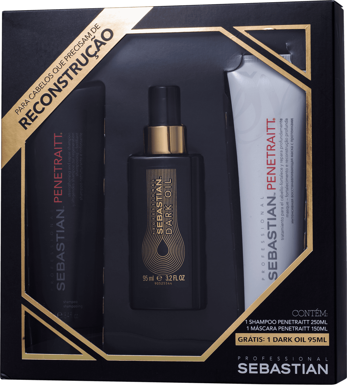 Kit Sebastian Professional Penetraitt Dark Oil | Beleza na Web