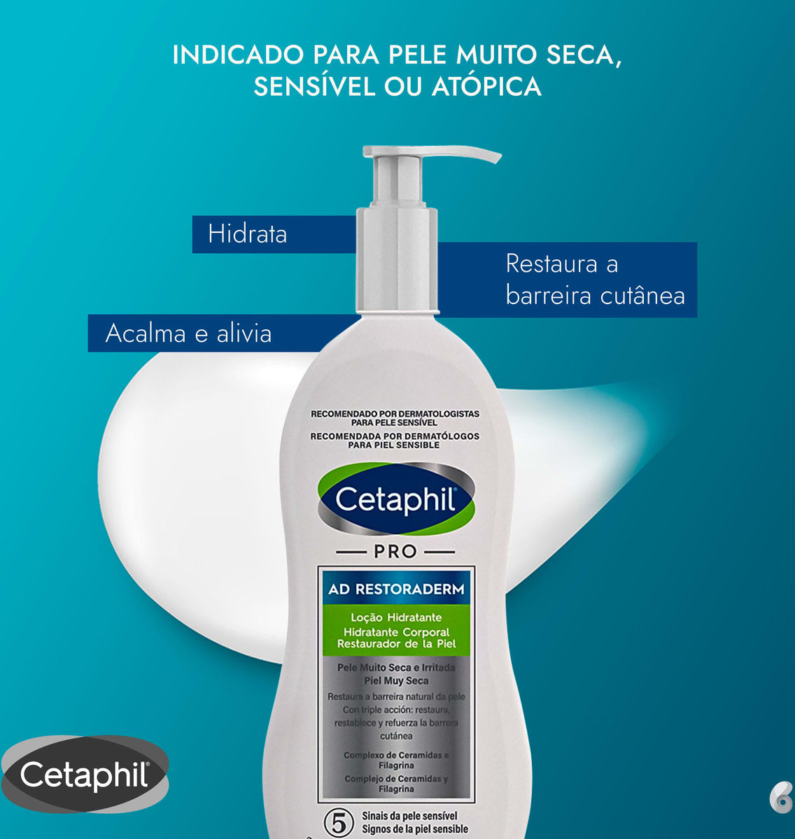 Loção Hidratante Cetaphil Pro AD Restoraderm | Beleza na Web