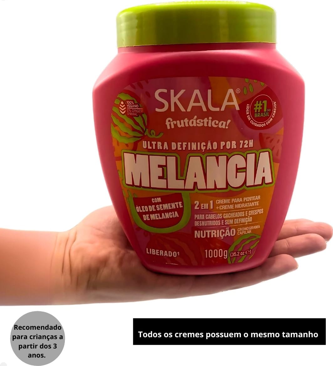 Kit Máscara Skala: Banana, Coco, Melancia, Morango E Uva 1000g