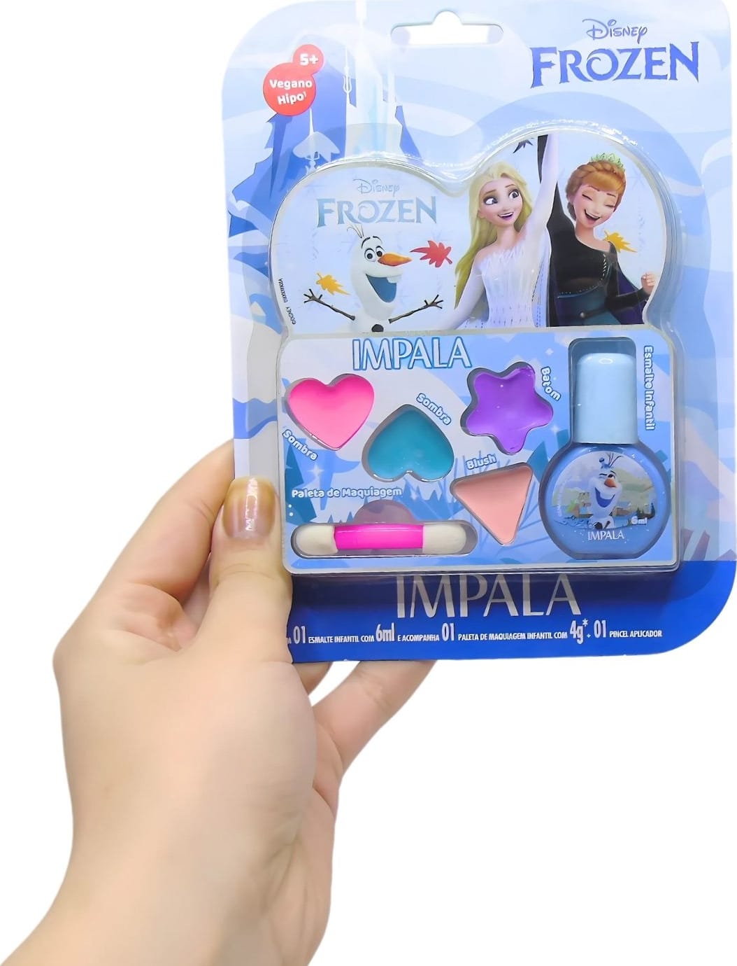 Kit Impala Frozen: Paleta de Maquiagem e Esmalte Infantil