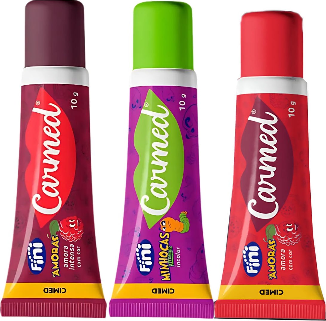 Kit Hidratante Labial Carmed Fini: Amora Intensa, Amora e Minhoca incolor