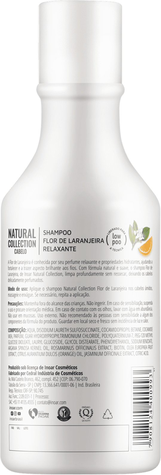 Shampoo Inoar Natural Flor Laranjeira | Beleza na Web