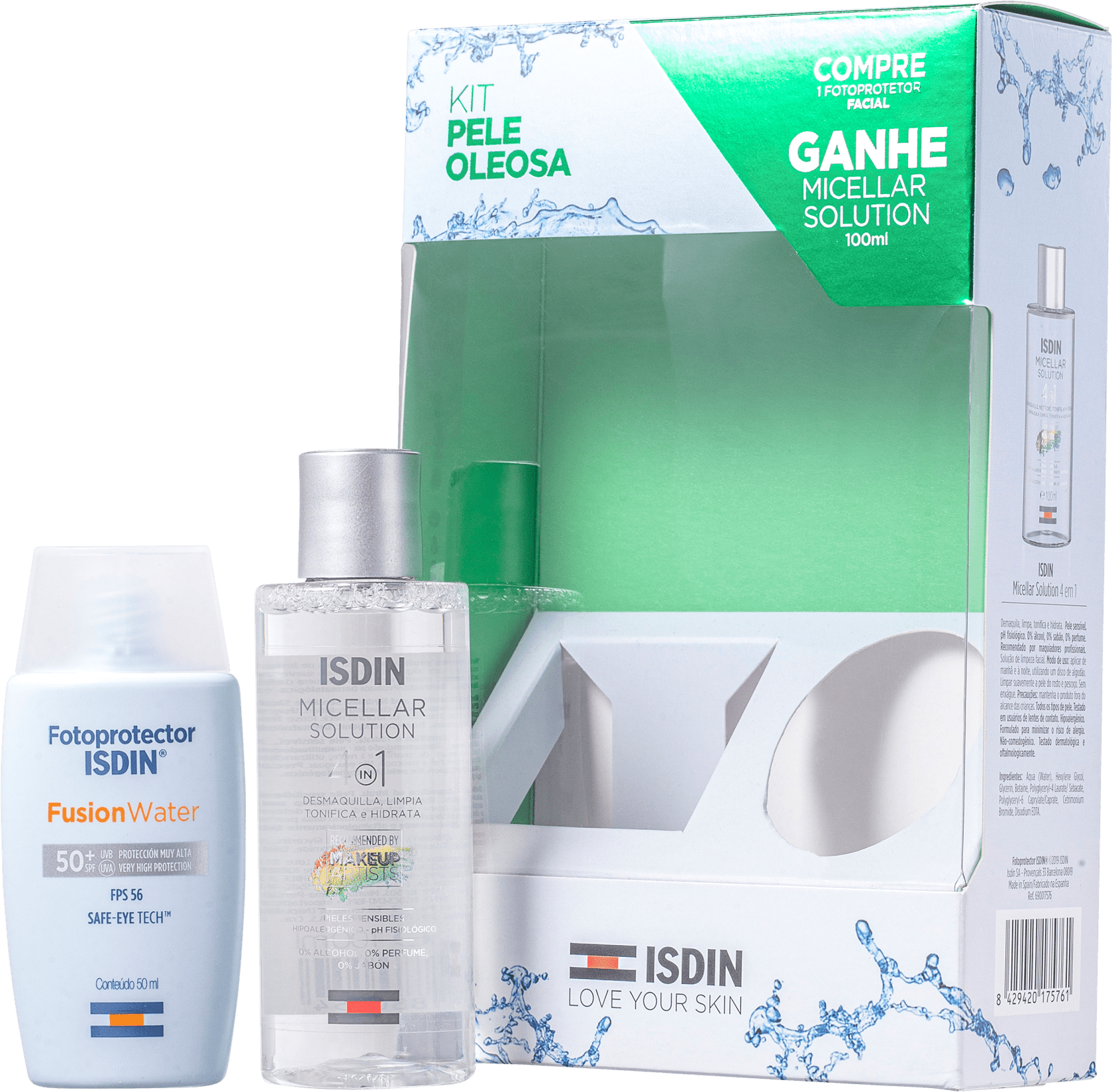Kit ISDIN Fotoprotector Fusion & Micellar | Beleza Na Web PRO