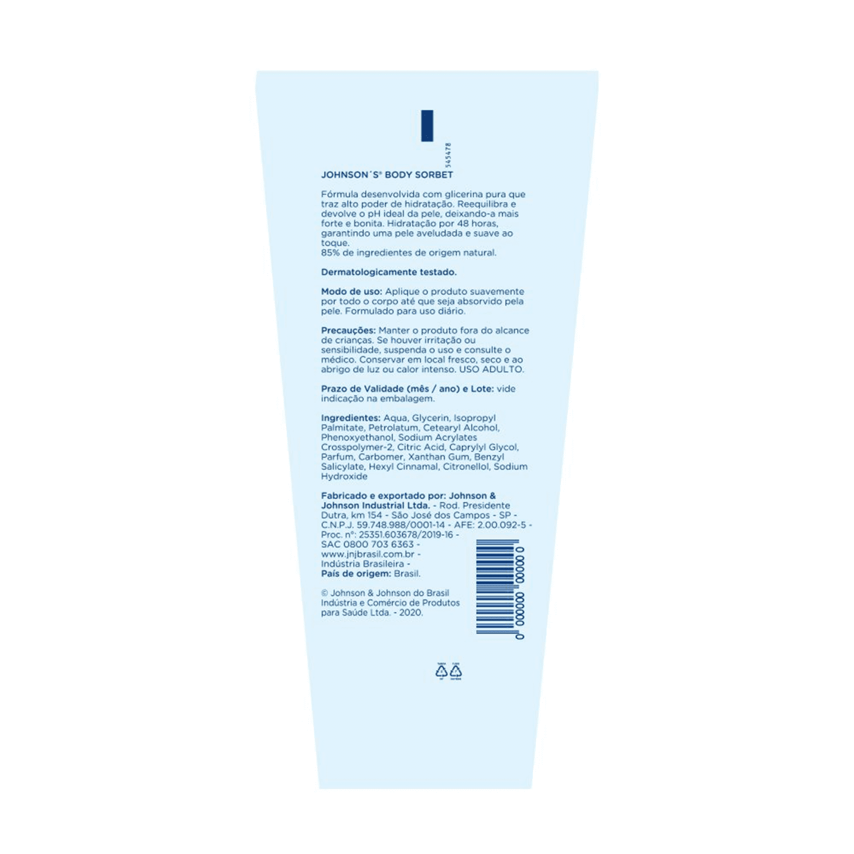 Gel-Creme Johnson's Daily Balance Sorbet | Beleza na Web