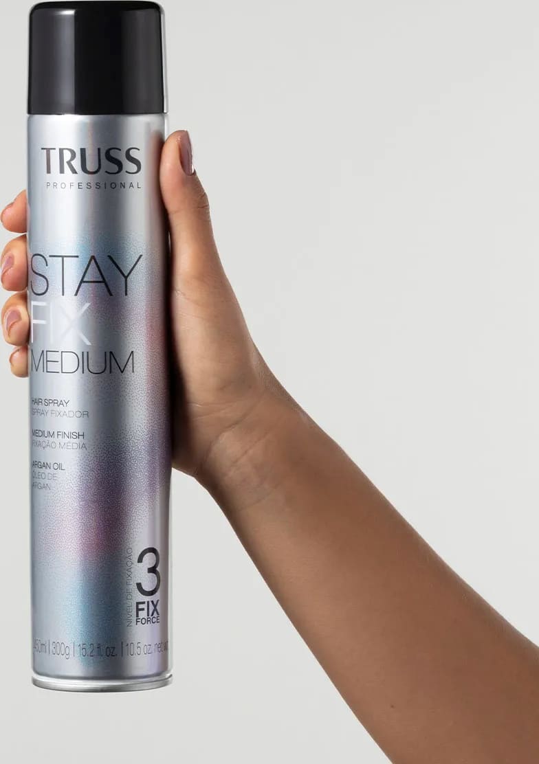 Kit Truss Mousse Fix Mousse Modelador e Shine Fix Medium Spray Fixador (2 produtos)