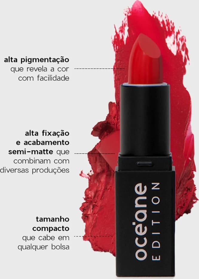 Kit Océane Edition Mini Lipstick Nude Pink Red Kiss e Sienna Nude (3 ...