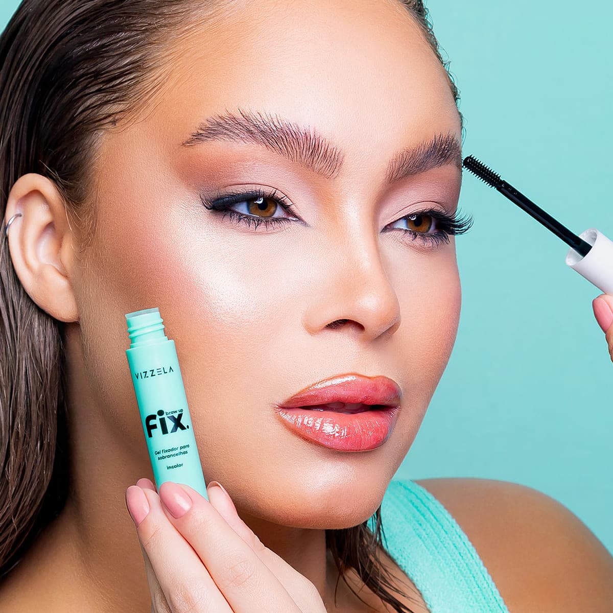 Kit Vizzela Fix Grip Brow Up Primer Gel Fixador (2 produtos)