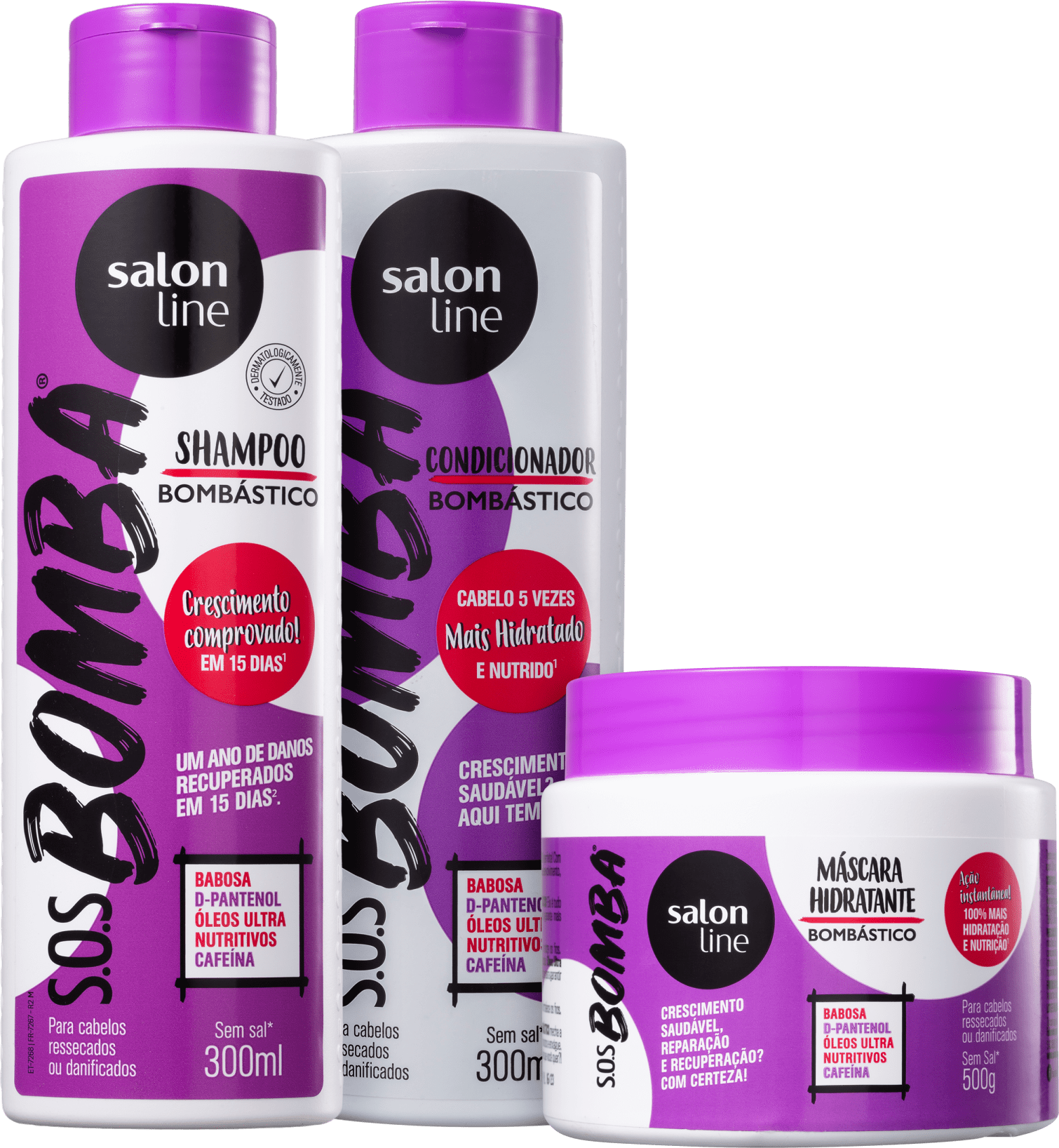 Kit Salon Line SOS Bomba Bombástico Trio | Beleza na Web