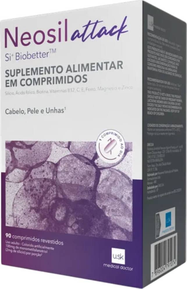Suplemento Alimentar Neosil Attack 90 Comprimidos Revestidos