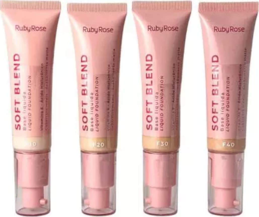 Base Líquida Ruby Rose Soft Blend F70 30g | Beleza na Web