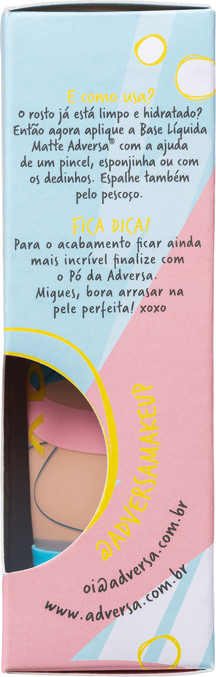 Base Líquida ADVERSA Matte | Beleza na Web