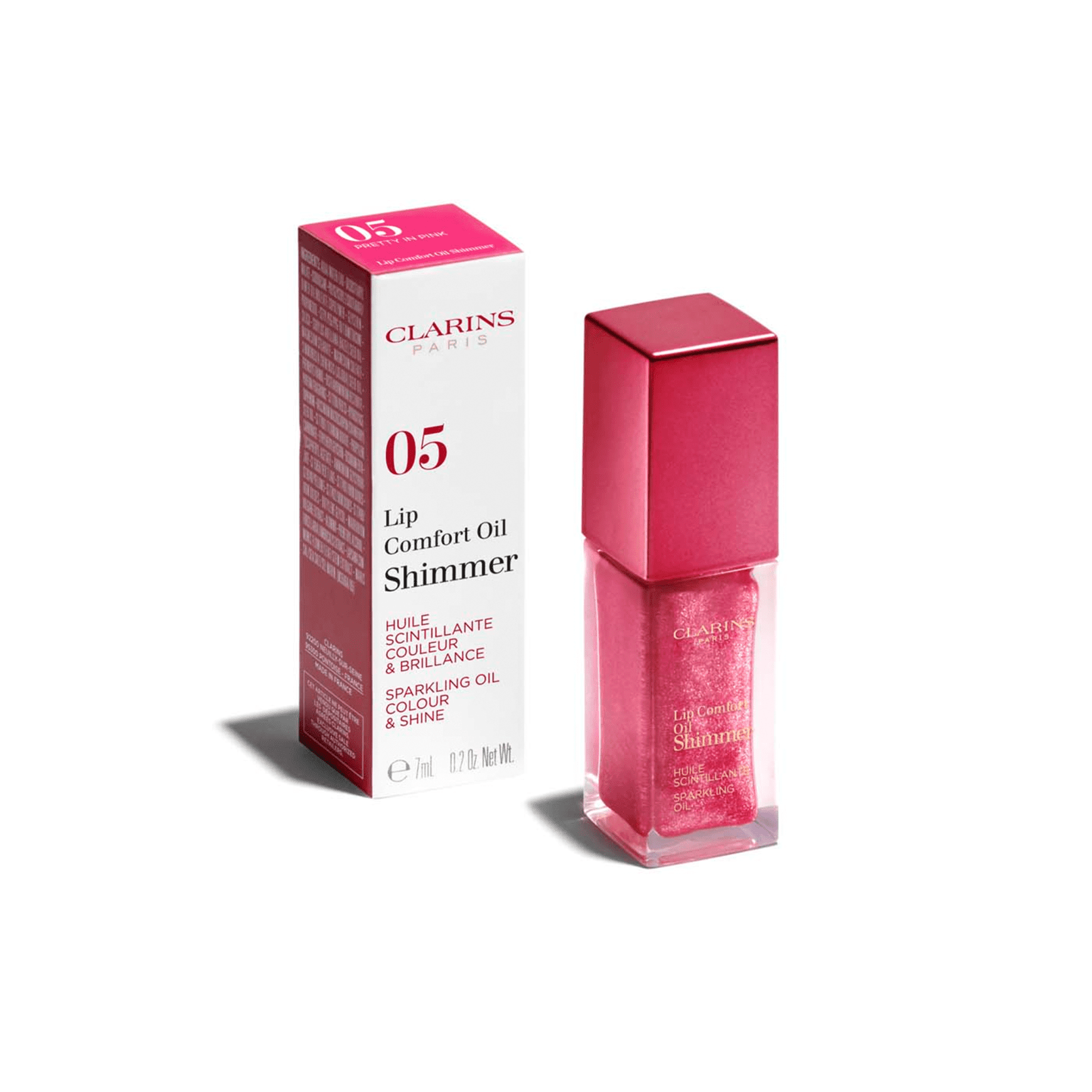 Hidratante Labial Clarins Shimmer Lip Comfort Oil 05 Rosy Pink | Beleza ...