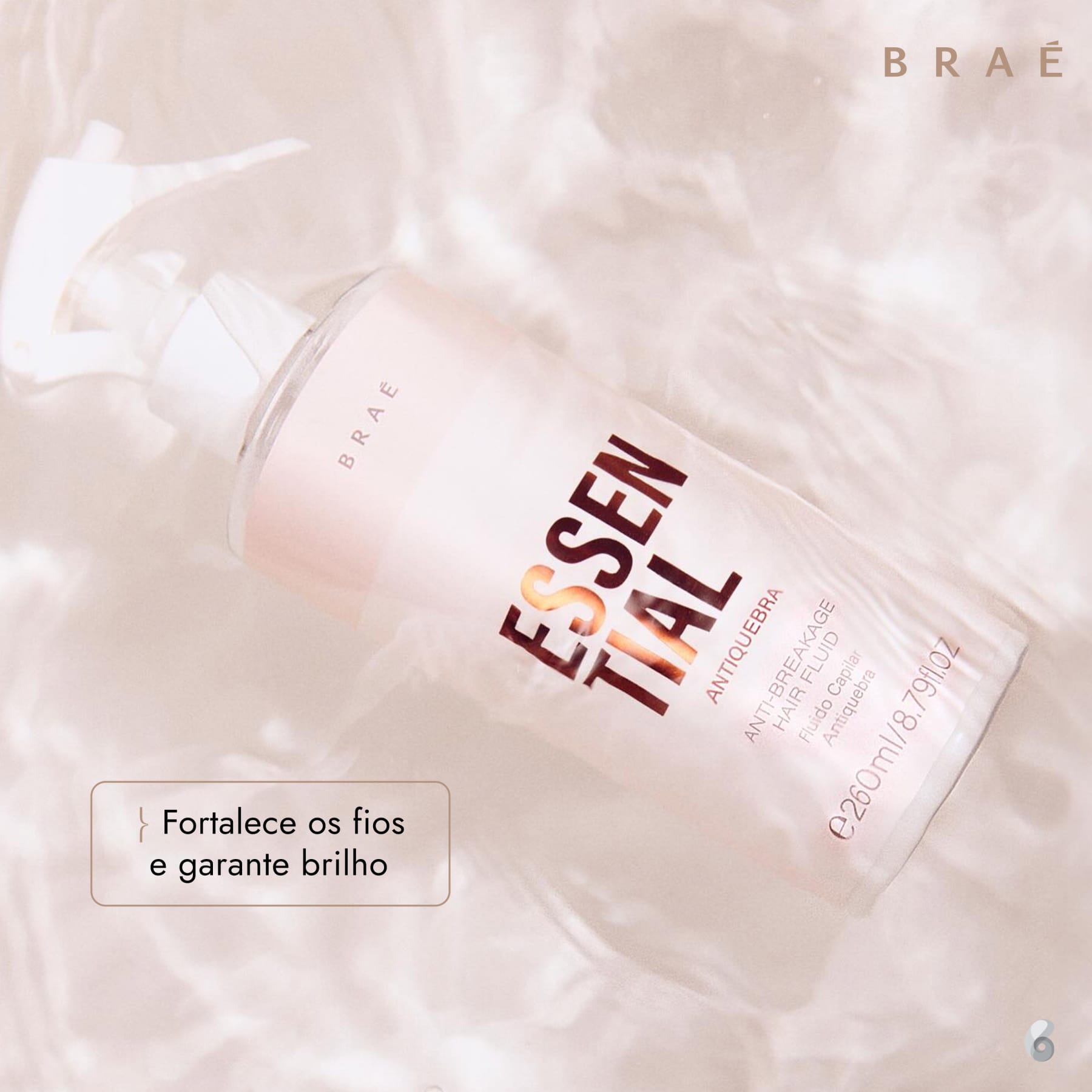Leave-in Braé Essential Fluido Reparador 260ml | Beleza na Web
