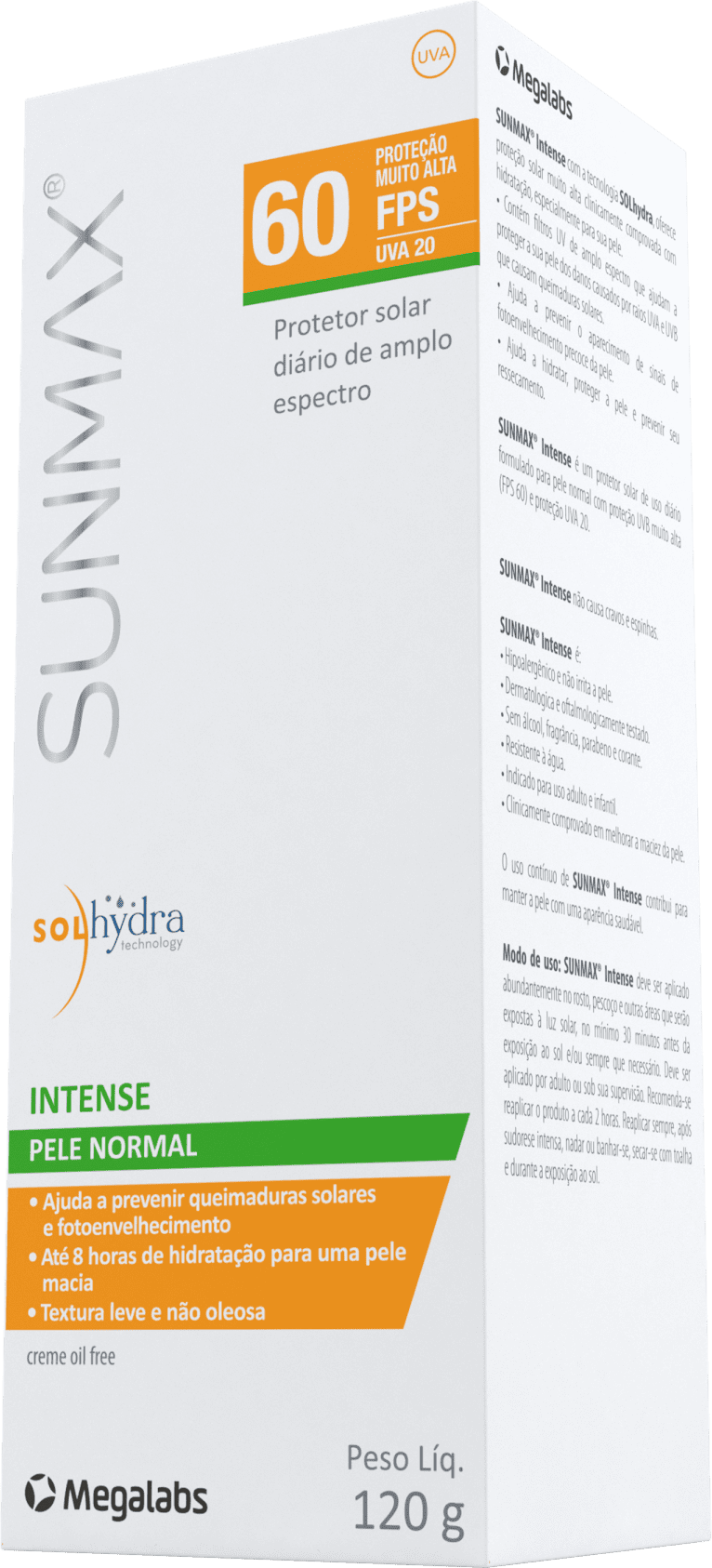 Sunmax Intense FPS60 Protetor Solar Facial 120g | Beleza na Web
