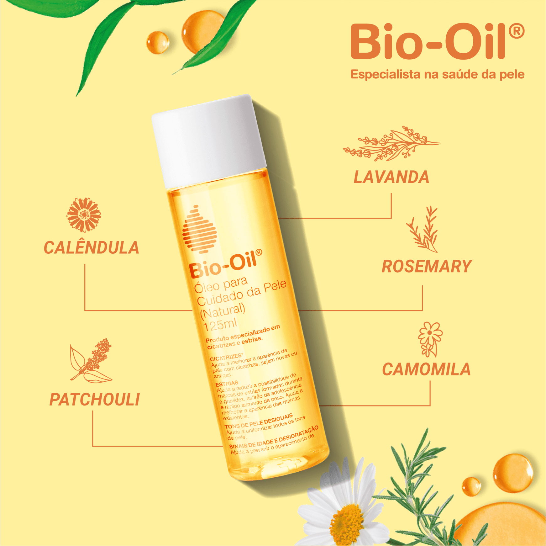 Óleo de Tratamento Bio-Oil 100% Natural | Beleza Na Web PRO