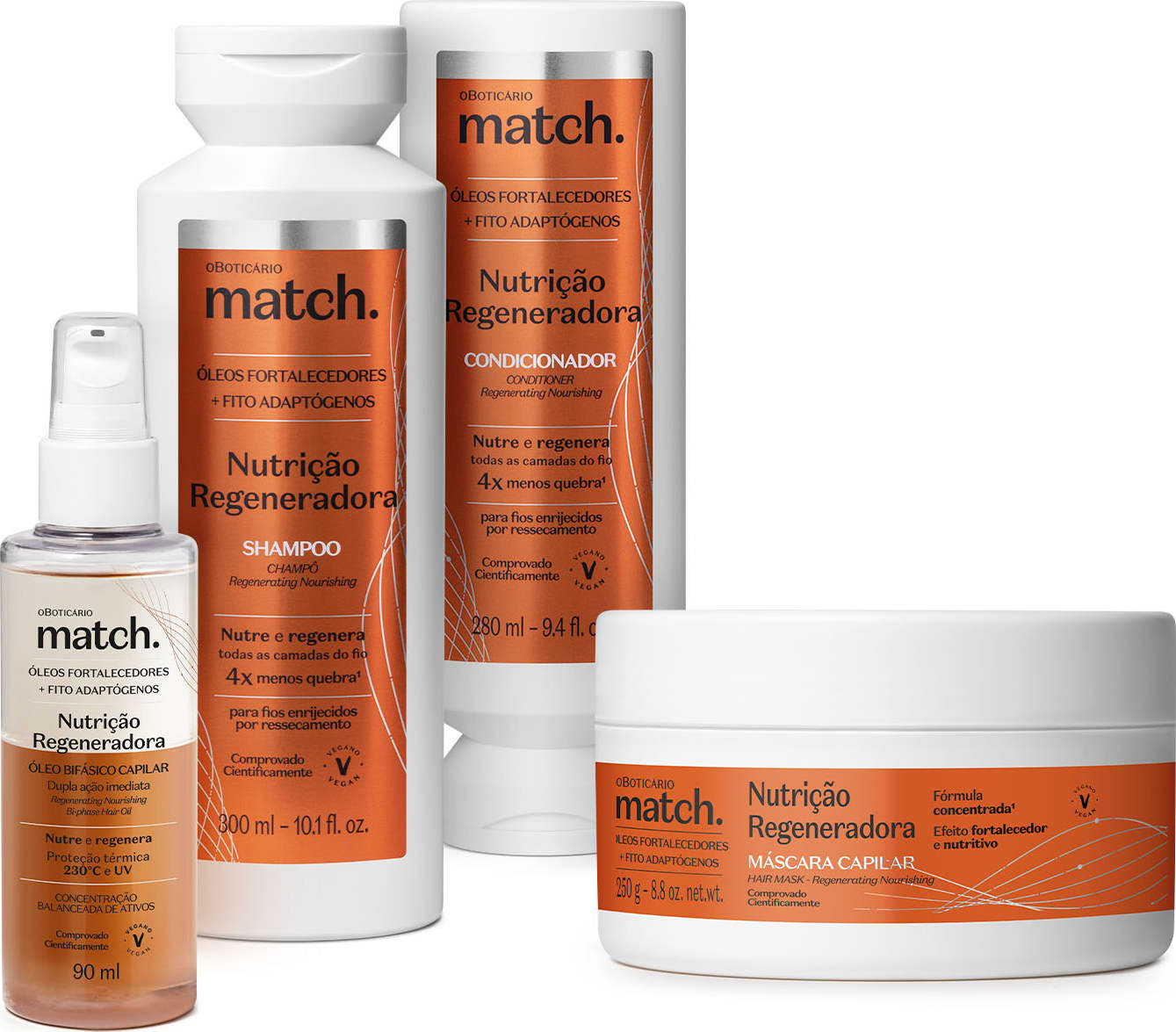 Combo Match Nutrição Regeneradora (4 itens) | O Boticário