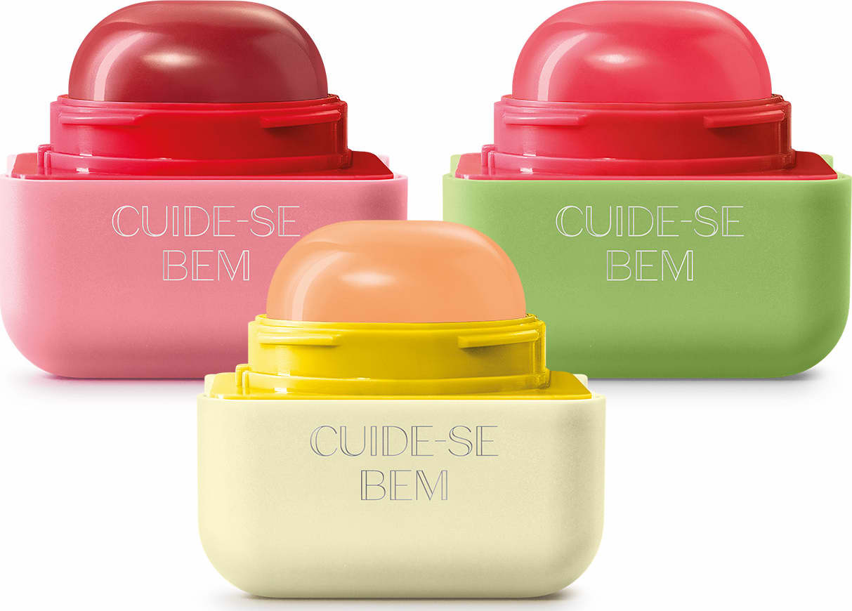 Combo Intense Cuide-se Bem Feira Balm Labial: Banana 6,2g + Framboesa 6,2g + Melancia 6,2g | O ...