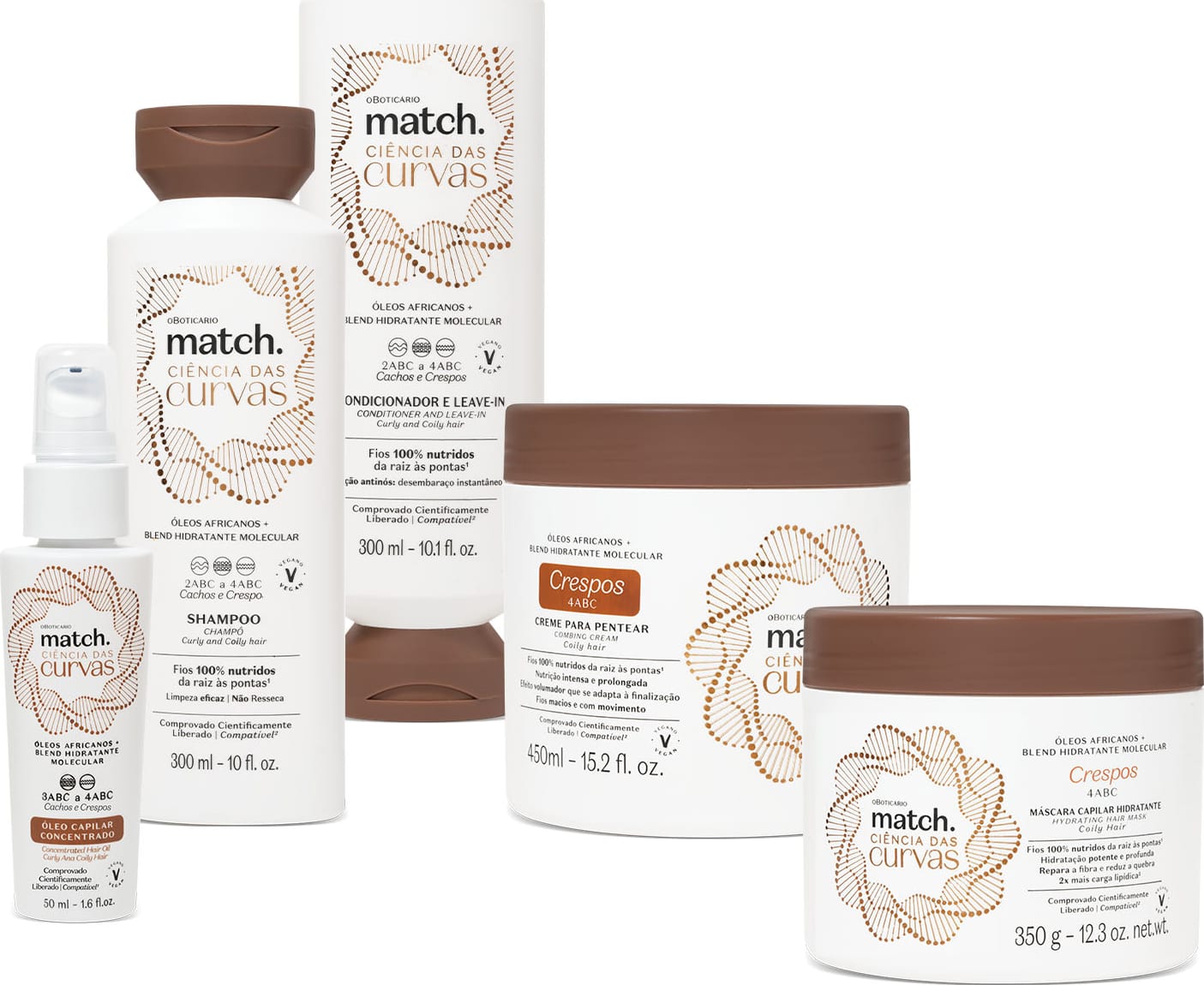 Kit Match o Boticário Ciência das Curvas Crespos | Beleza na Web