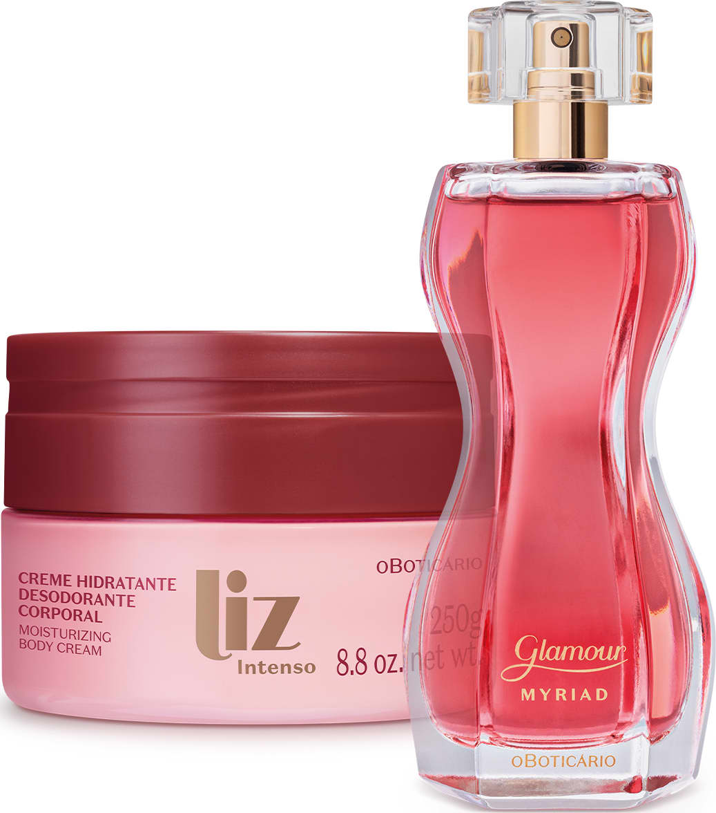 Combo Desodorante Colônia Glamour Myriad 75ml + Creme Hidratante ...