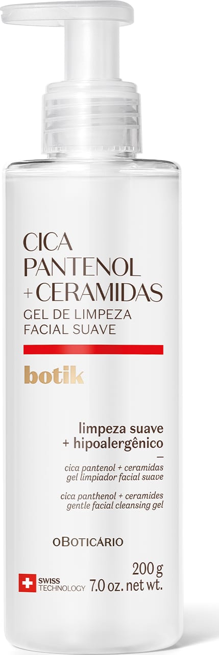 Combo Botik Cica Pantenol E Ceramidas: Gel de Limpeza Facial Suave 200g ...