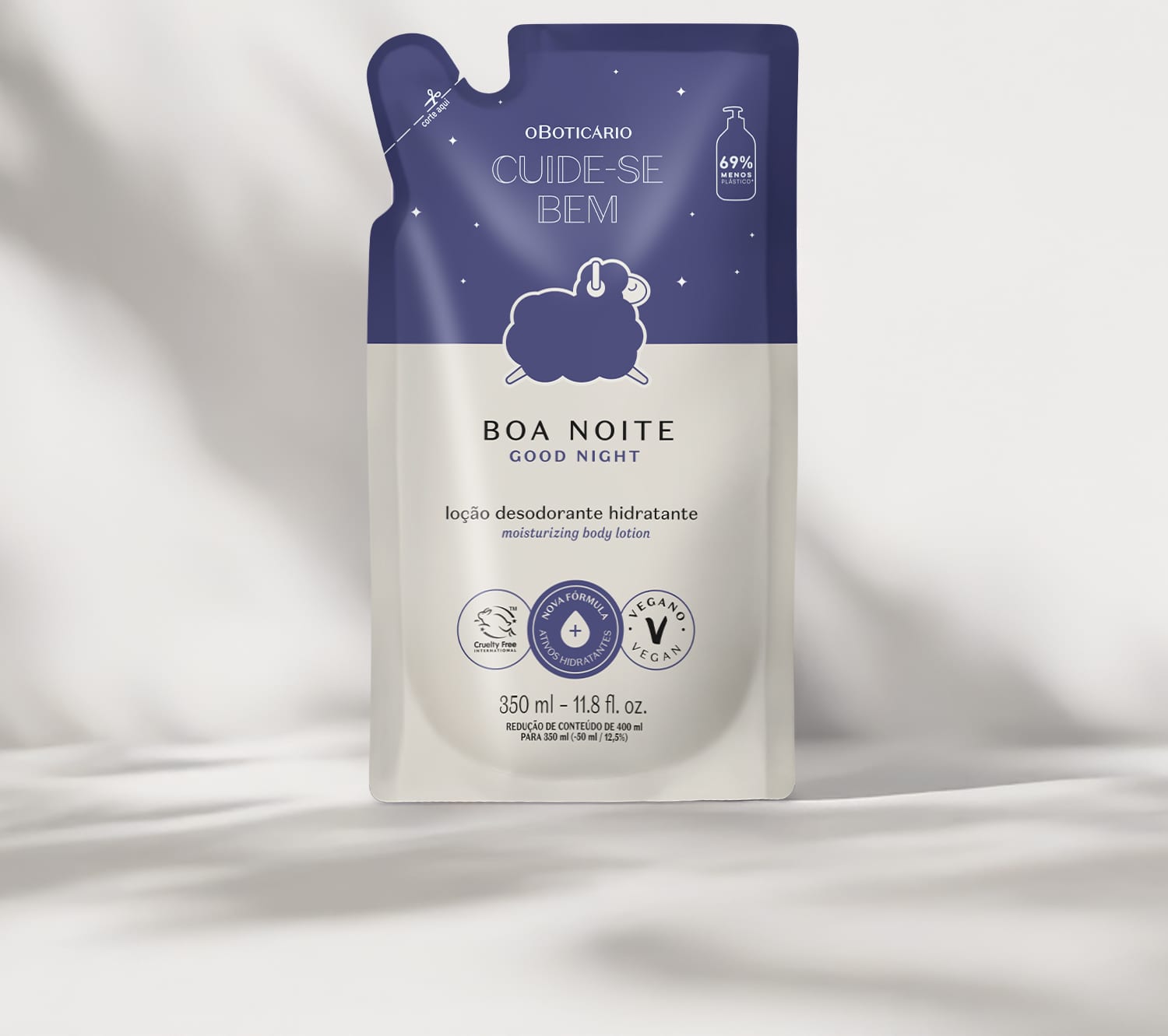 Refil Loção Hidratante Desodorante Corporal Cuide-se Bem Boa Noite ...