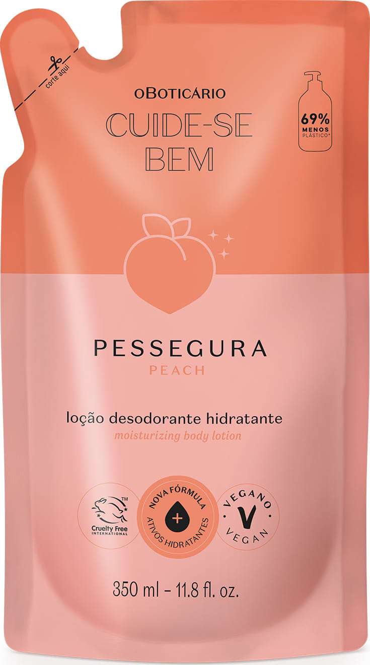 Refil Loção Desodorante Hidratante Cuide-se Bem Pessegura 350ml | O ...