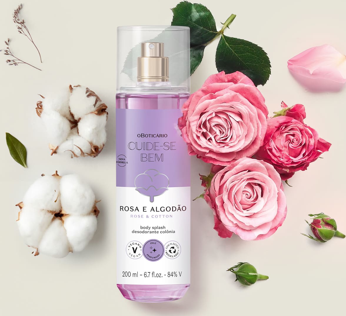 Body Splash Desodorante Colônia Cuide-se Bem Rosa e Algodão 200ml | O ...