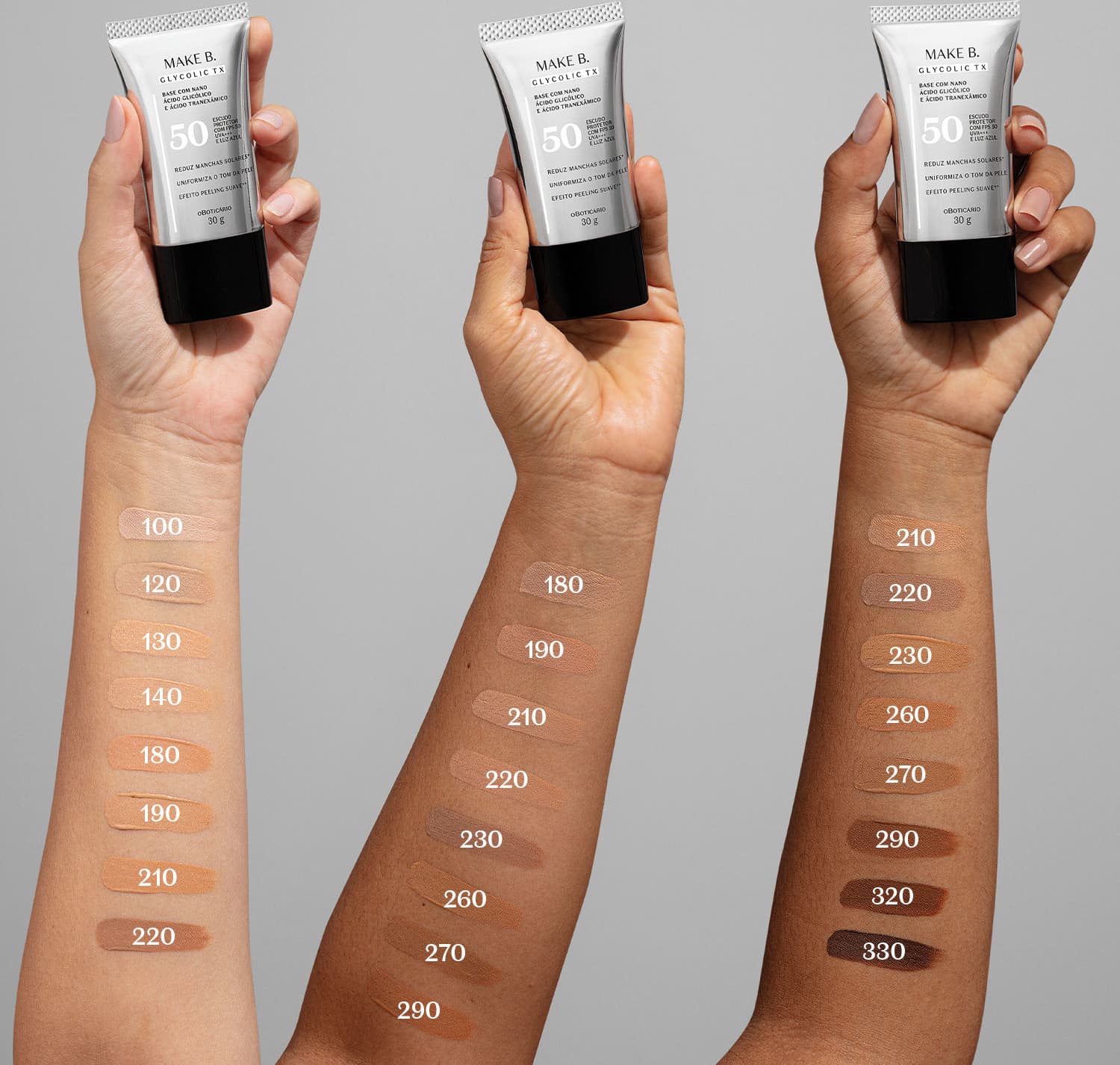 Base para Pele Branca Make B. Glycolic TX Cor 130 | O Boticário