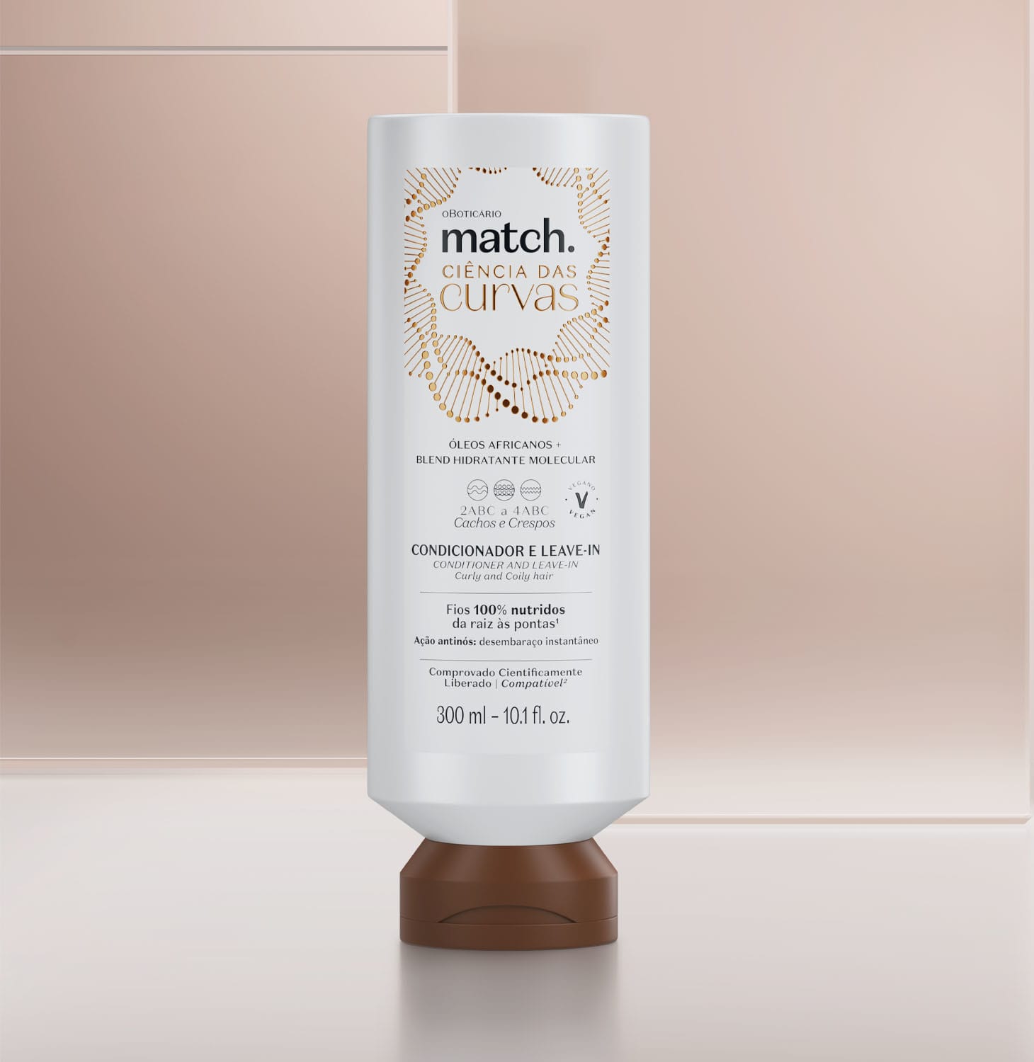 Condicionador E Leave-In Match Ciência das Curvas 300ml | O Boticário