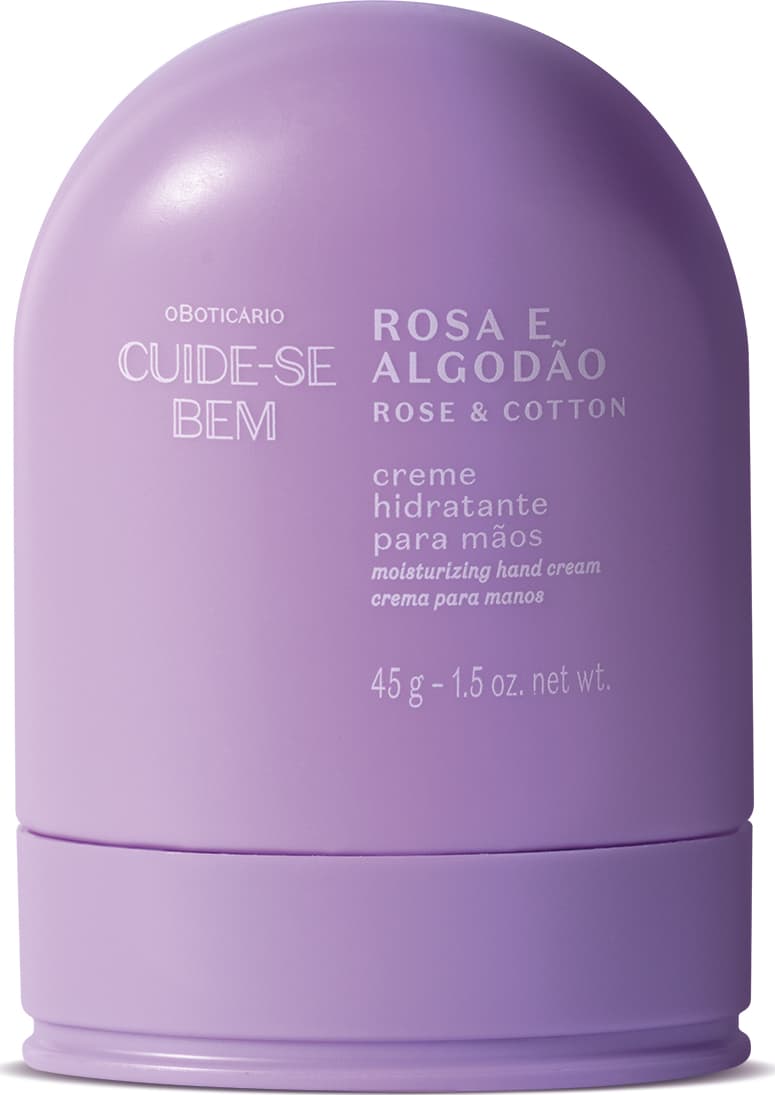 Creme para Mãos Cuide-se Bem Rosa e Algodão Boticário | Beleza na Web