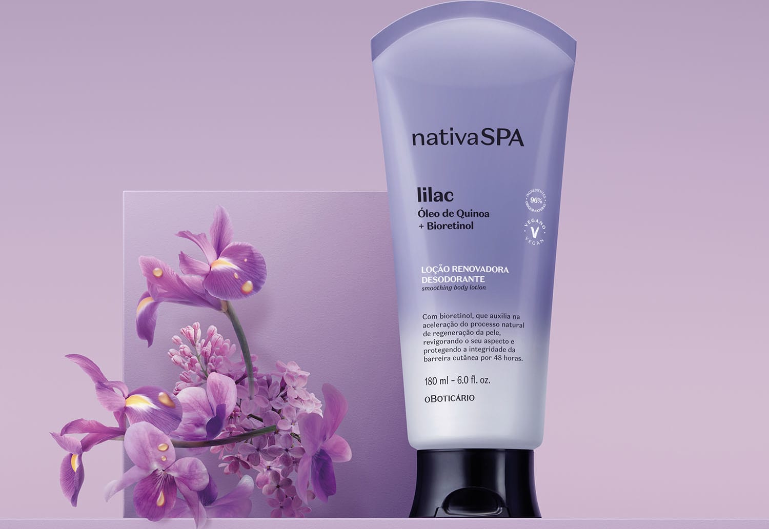 Loção Renovadora Desodorante Hidratante Corporal Nativa Spa Lilac 180ml ...