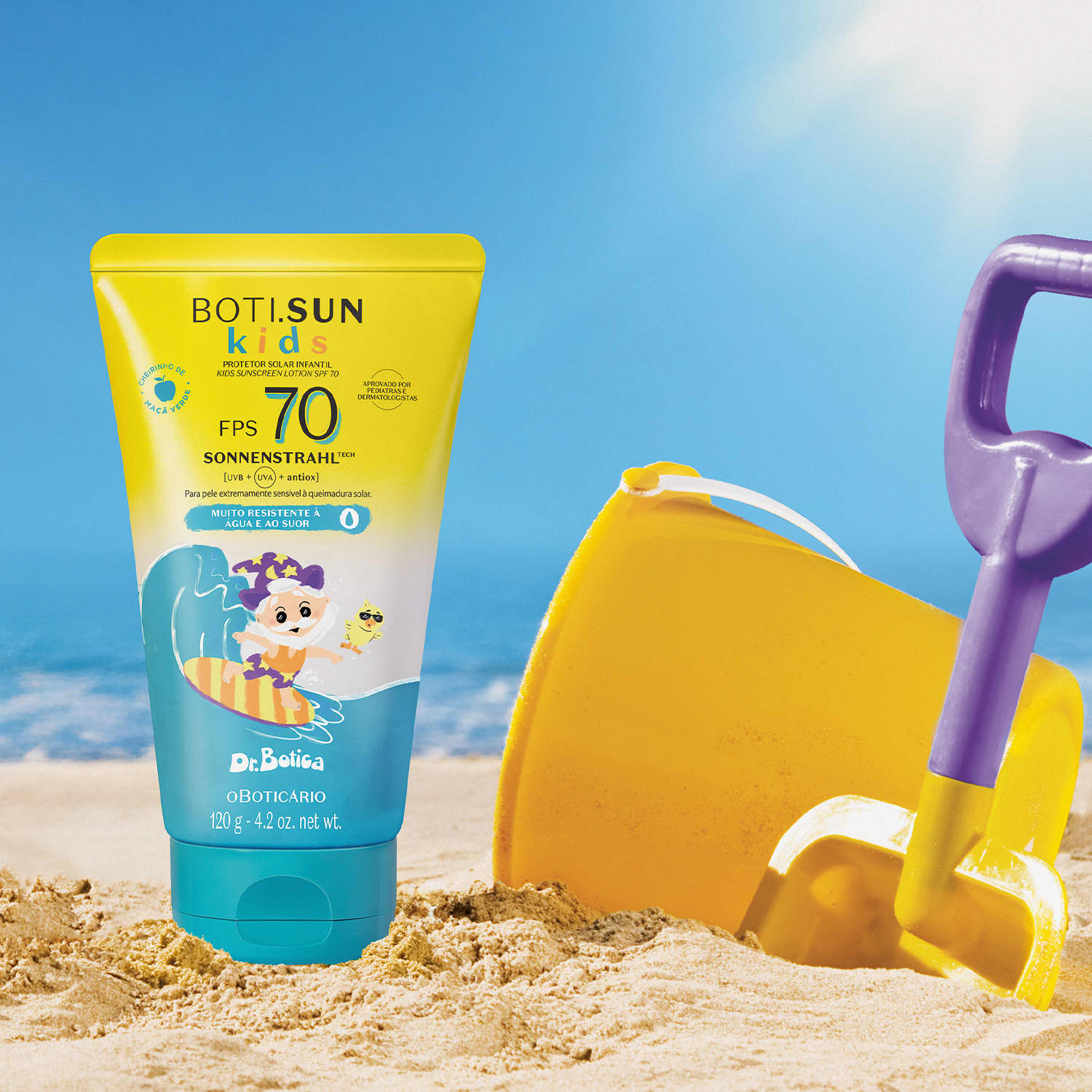 Protetor Solar Infantil FPS70 Boti Sun Kids 120g | O Boticário