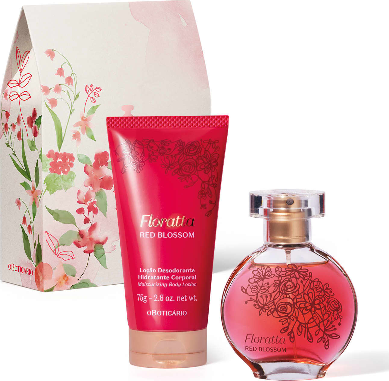 Conjunto Floratta Red Blossom o Boticário Feminino | Beleza na Web