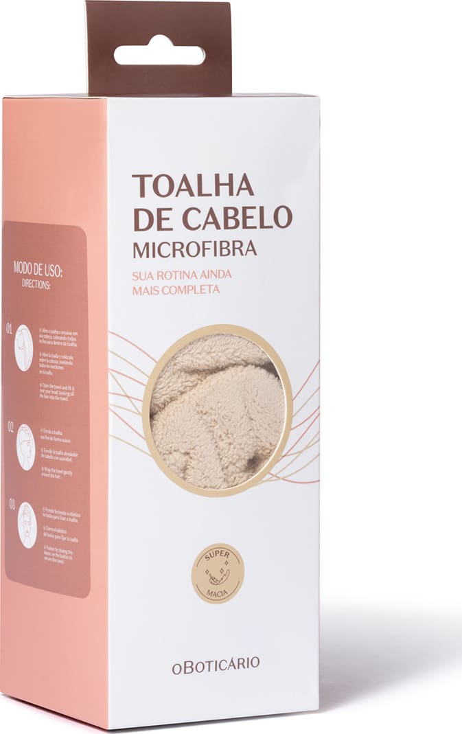 Microfibra o Boticário Toalha de Cabelo | Beleza na Web