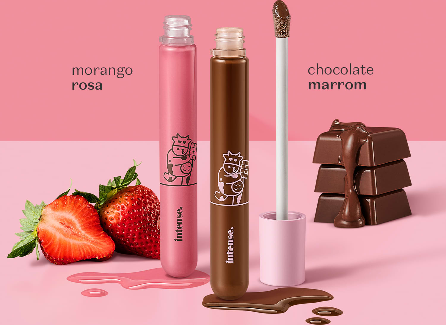 Gloss Brilho Labial Rosa Intense Deleite Chocolatudo 5,5ml | O Boticário