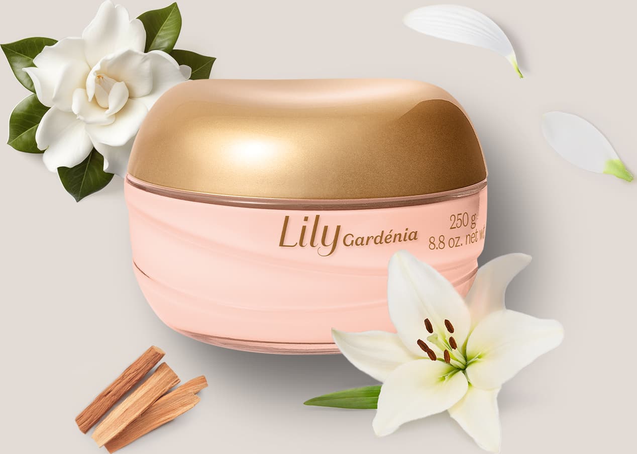 Creme Acetinado Hidratante Desodorante Corporal Lily Gardénia 250g | O ...