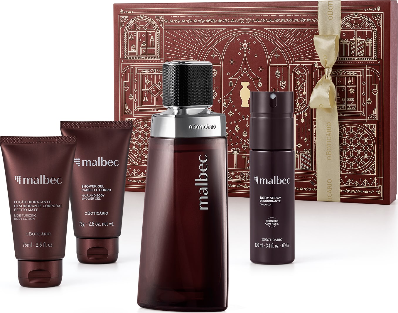 Kit Presente Natal Malbec (4 itens) | O Boticario