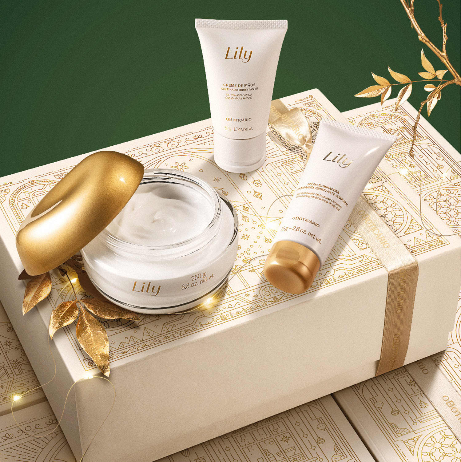 Kit Presente Natal Lily Acetinados (3 itens) | O Boticario