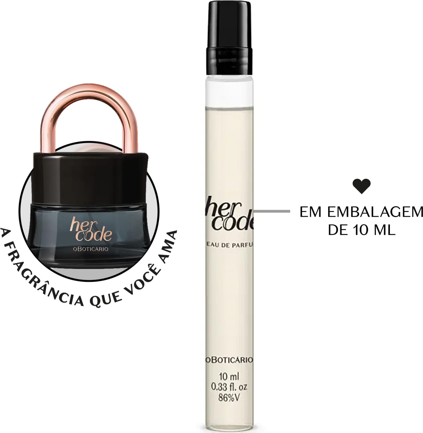 Her Code Eau De Parfum 10ml | O Boticário