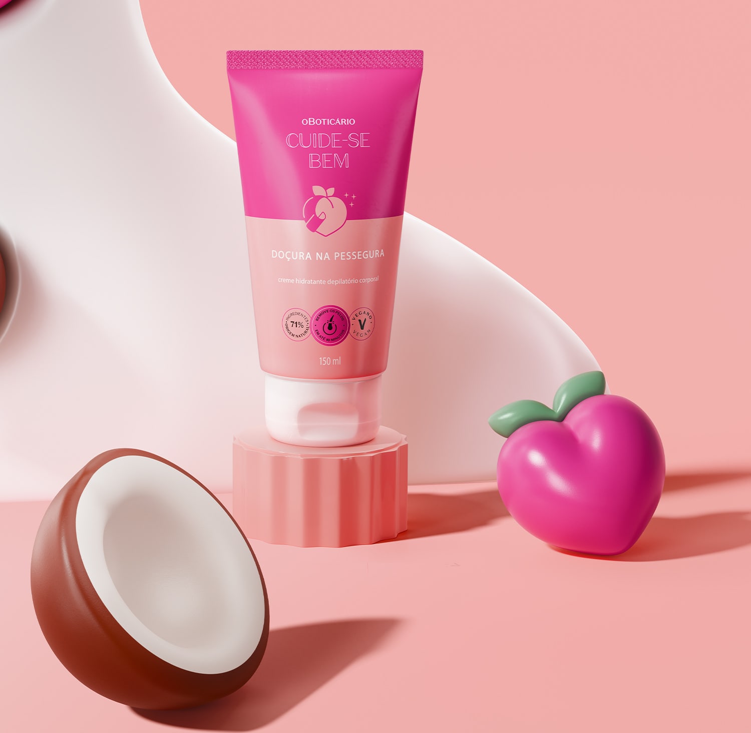 Creme Hidratante Depilatório Corporal Cuide-se Bem Doçura na Pessegura ...