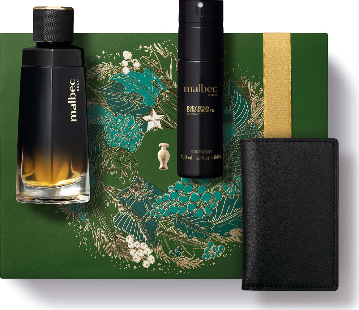 Kit Presente Natal Malbec Gold (3 itens) | O Boticário