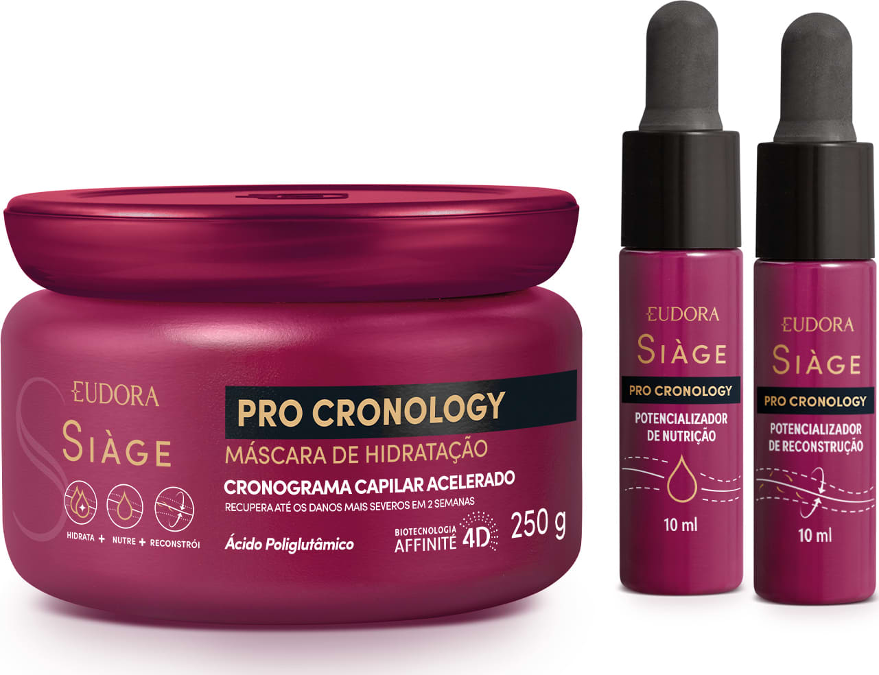 Kit Eudora Siàge Pro Cronology Trio Intensivo | Beleza Na Web